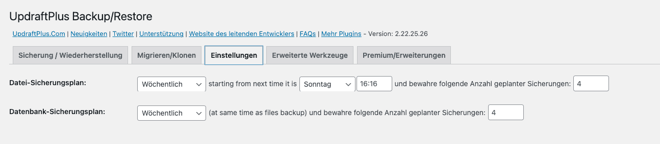 WordPress Backup mit UpdraftPlus | 2026
