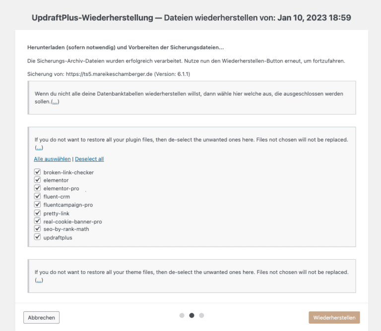 WordPress Backup mit UpdraftPlus | 2026